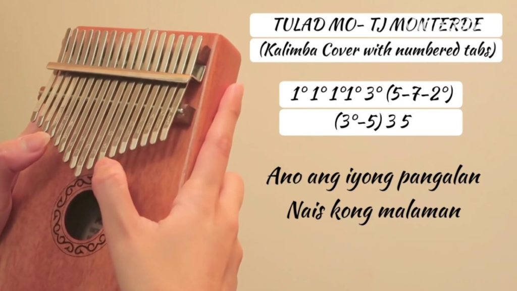 Tulad mo - TJ Monterde Kalimba Tabs Letter & Number Notes Tutorial ...