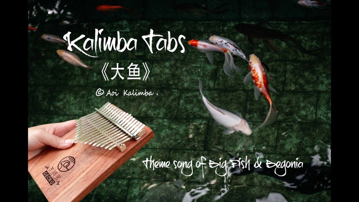 Big Fish & Begonia Kalimba Tabs Letter & Number Notes Tutorial ...
