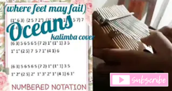 Oceans (Where Feet May Fail) - Hillsong UNITED Kalimba Tabs Letter ...