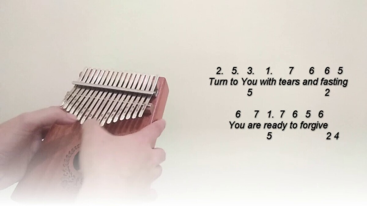 Without Seeing You by David Haas Kalimba Tabs Letter & Number Notes ...