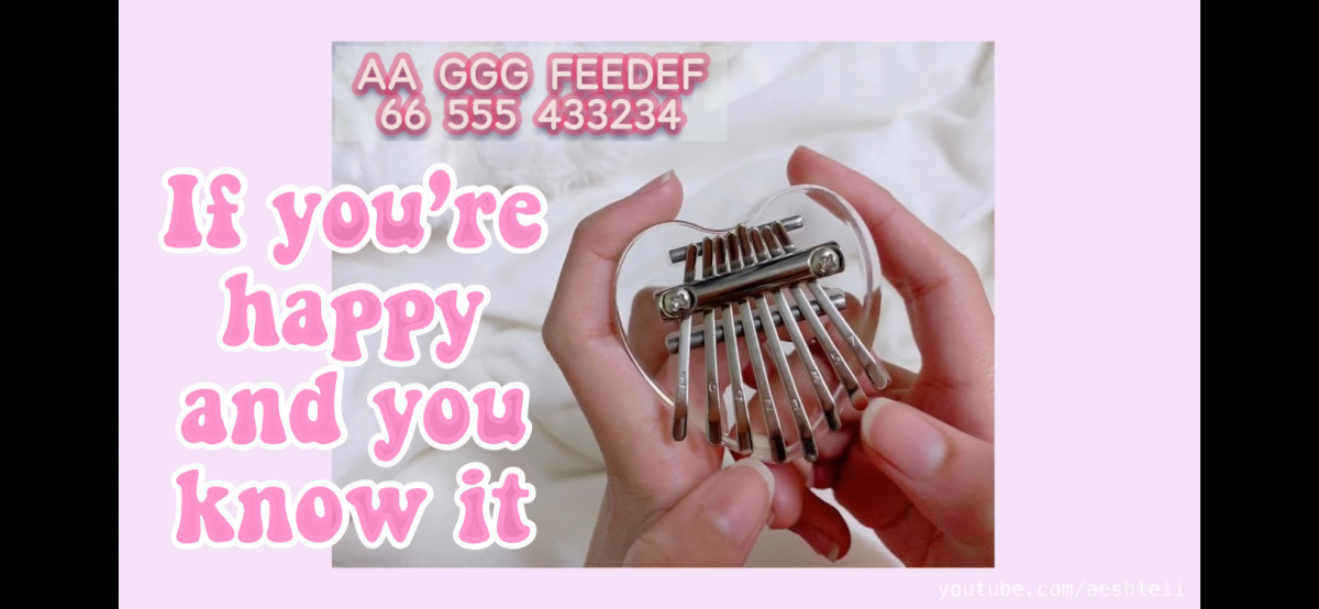If You’re Happy And You Know It Kalimba Tabs Letter & Number Notes ...
