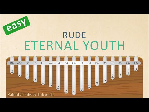 Rude - Eternal Youth Kalimba Tabs Letter & Number Notes Tutorial ...