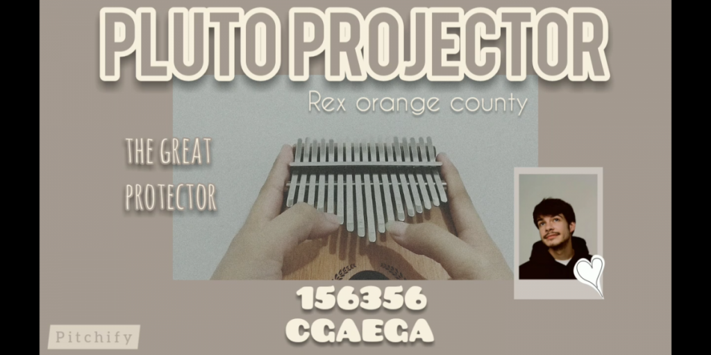 Pluto Projector - Rex Orange Country Kalimba Tabs Letter & Number Notes ...