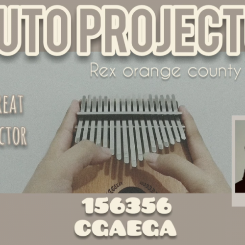 pluto projector - rex orange county Kalimba Tabs Letter & Number Notes ...