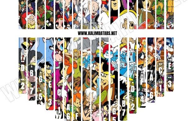 cartoon network sticker Kalimba Tabs Archives - KalimbaTabs.net