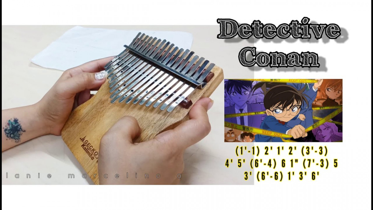 Detective Conan (Case Closed) Kalimba Tabs Letter & Number Notes ...