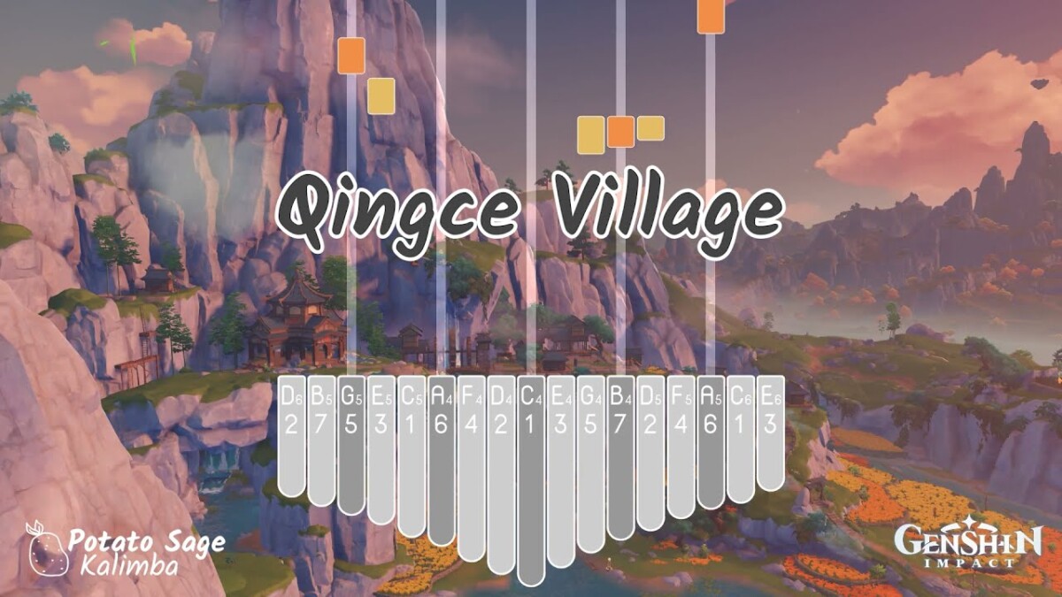 Qingce Village - Genshin Impact Kalimba Tabs Letter & Number Notes ...
