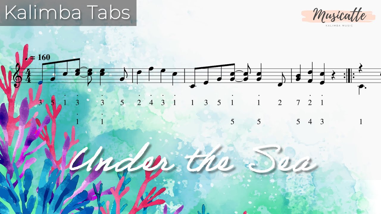 Under the Sea Kalimba Tabs Letter & Number Notes Tutorial - KalimbaTabs.net