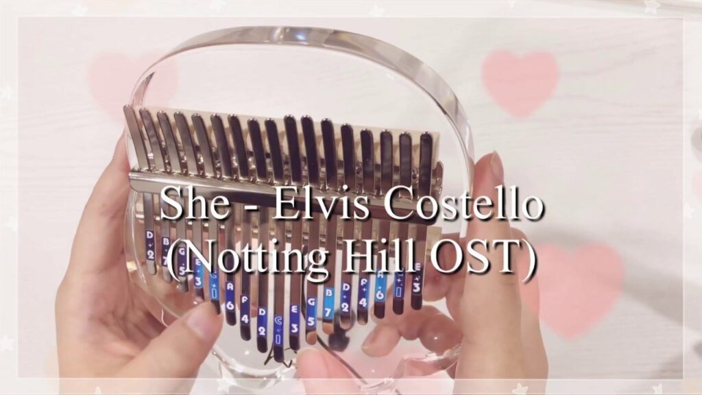 Elvis Costello - She (Notting Hill OST) Kalimba Tabs Letter & Number ...