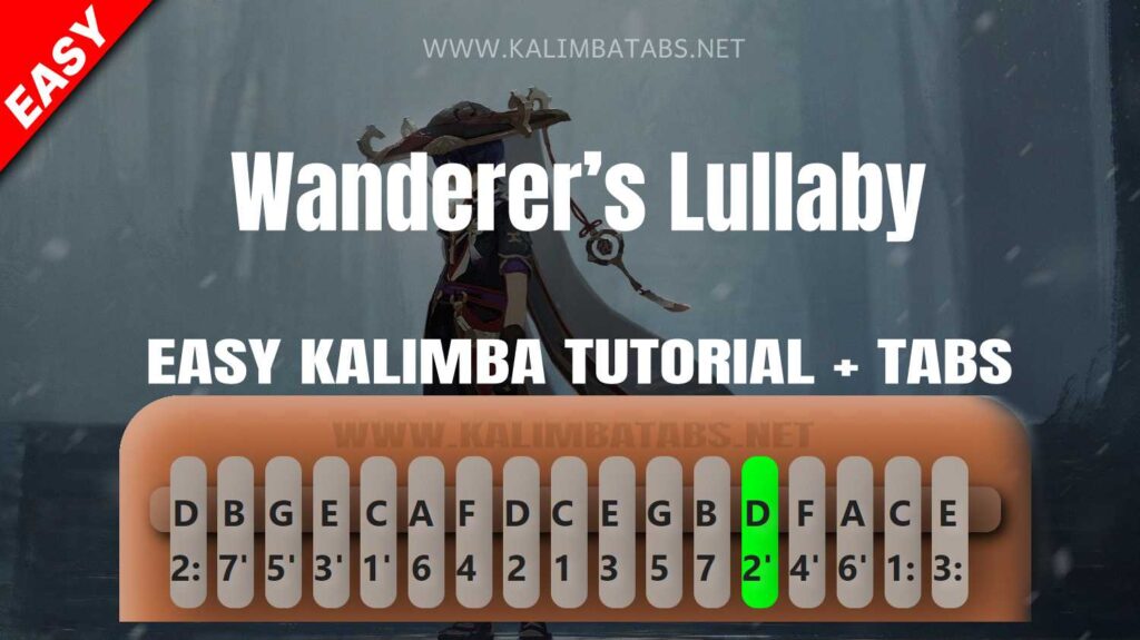 Wanderer’s Lullaby (short) Kalimba Tabs Letter & Number Notes Tutorial ...