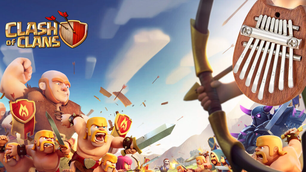 Clash of Clans Theme - 8 key kalimba Kalimba Tabs Letter & Number Notes ...