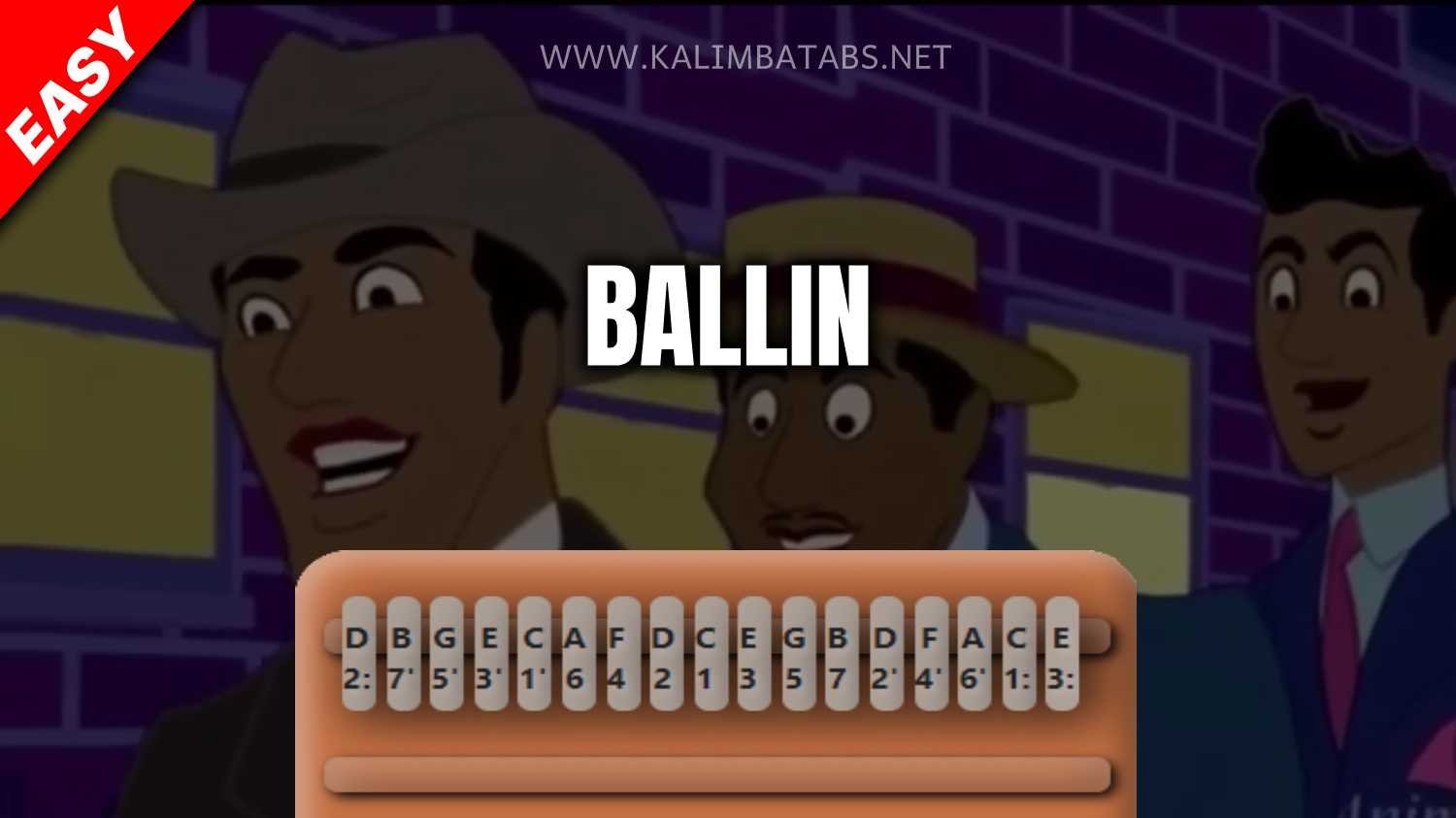 Ballin meme Kalimba Tabs Letter & Number Notes Tutorial - KalimbaTabs.net
