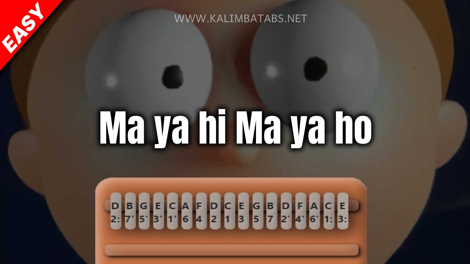 Maya Hee Maya Hoo Kalimba Tabs Letter & Number Notes Tutorial ...