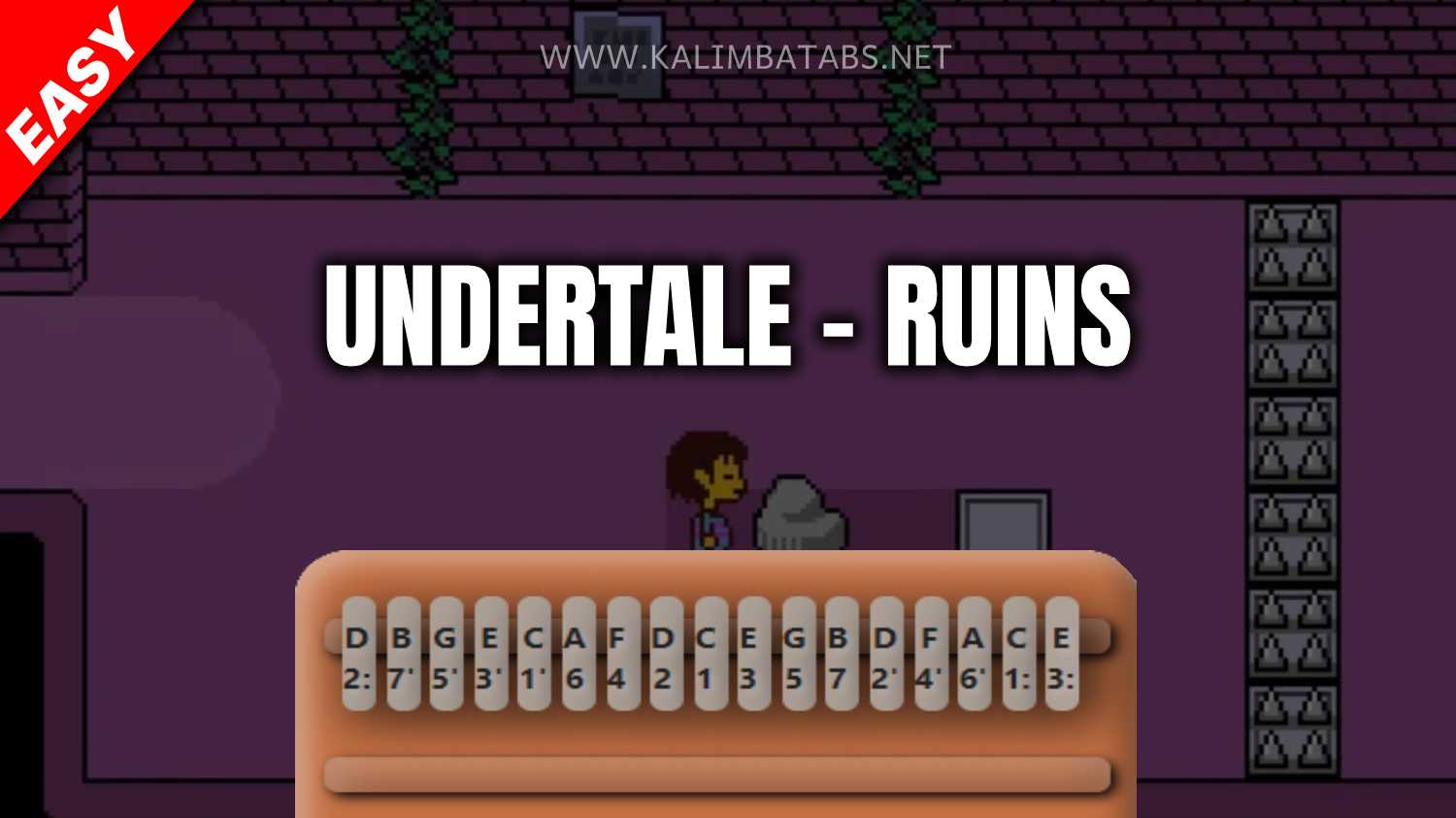 Undertale OST - Ruins Kalimba Tabs Letter & Number Notes Tutorial ...
