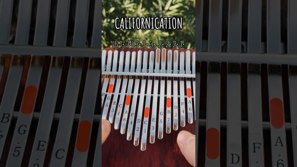 Californication - RHCP Kalimba Tabs Letter & Number Notes Tutorial ...