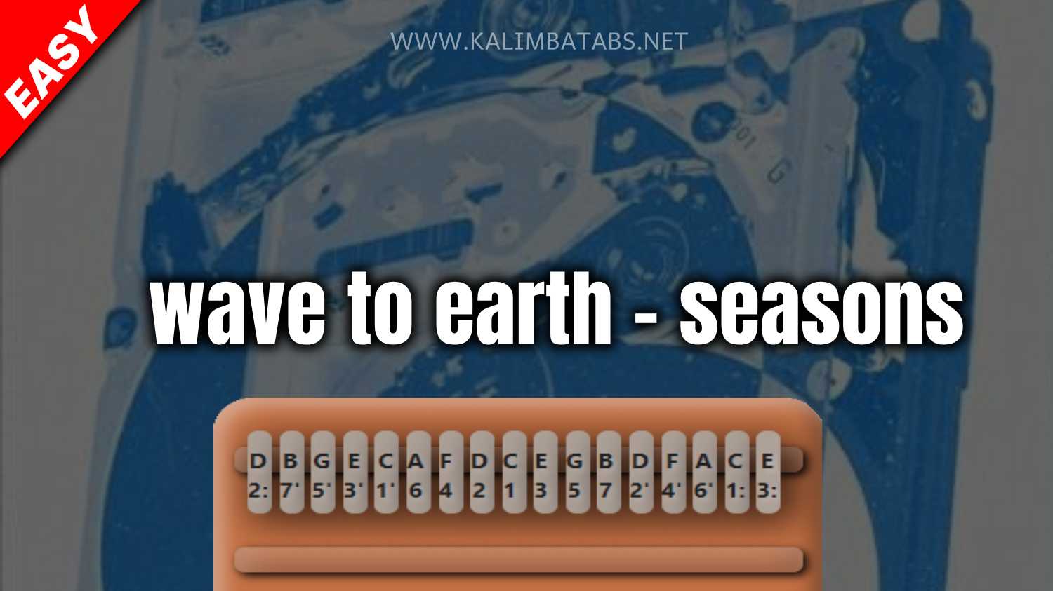 wave to earth - seasons Kalimba Tabs Letter & Number Notes Tutorial ...