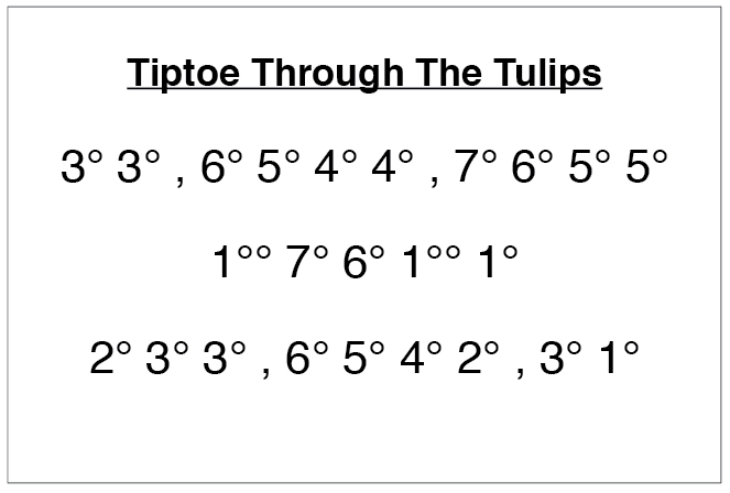Tiptoe Through the Tulips Kalimba Tabs Letter & Number Notes Tutorial ...