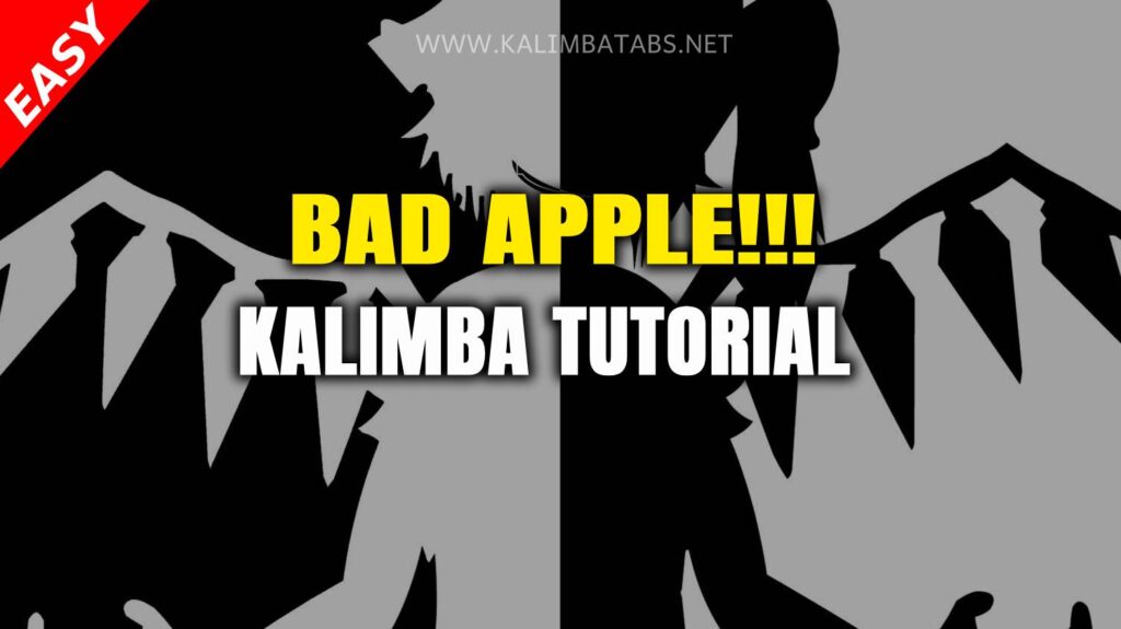 Bad Apple Kalimba Tabs Letter & Number Notes Tutorial - KalimbaTabs.net