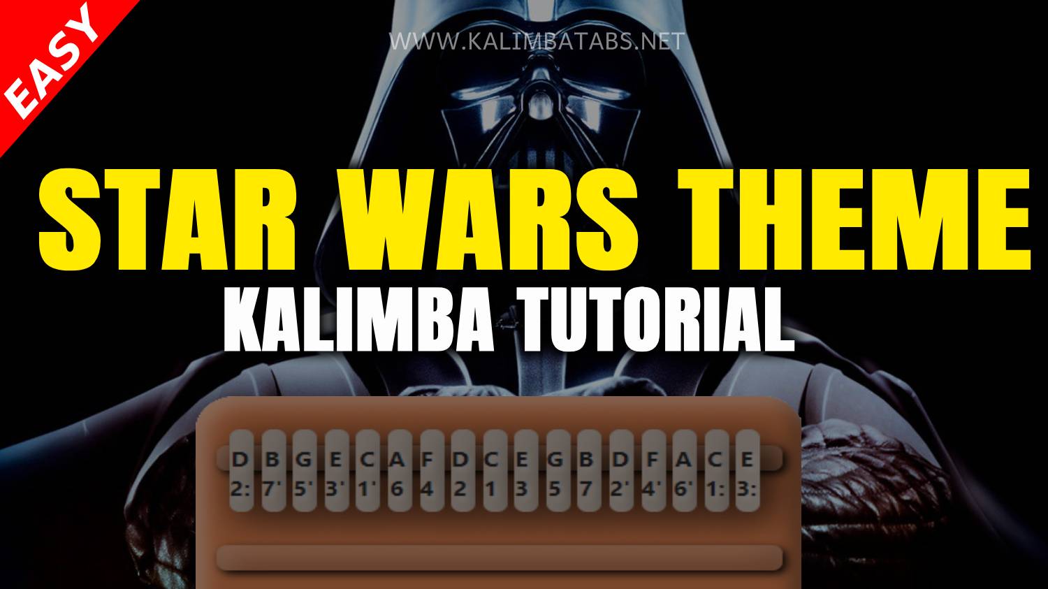 Star Wars: A new hope - Binary Sunset (Force Theme) Kalimba Tabs Letter ...